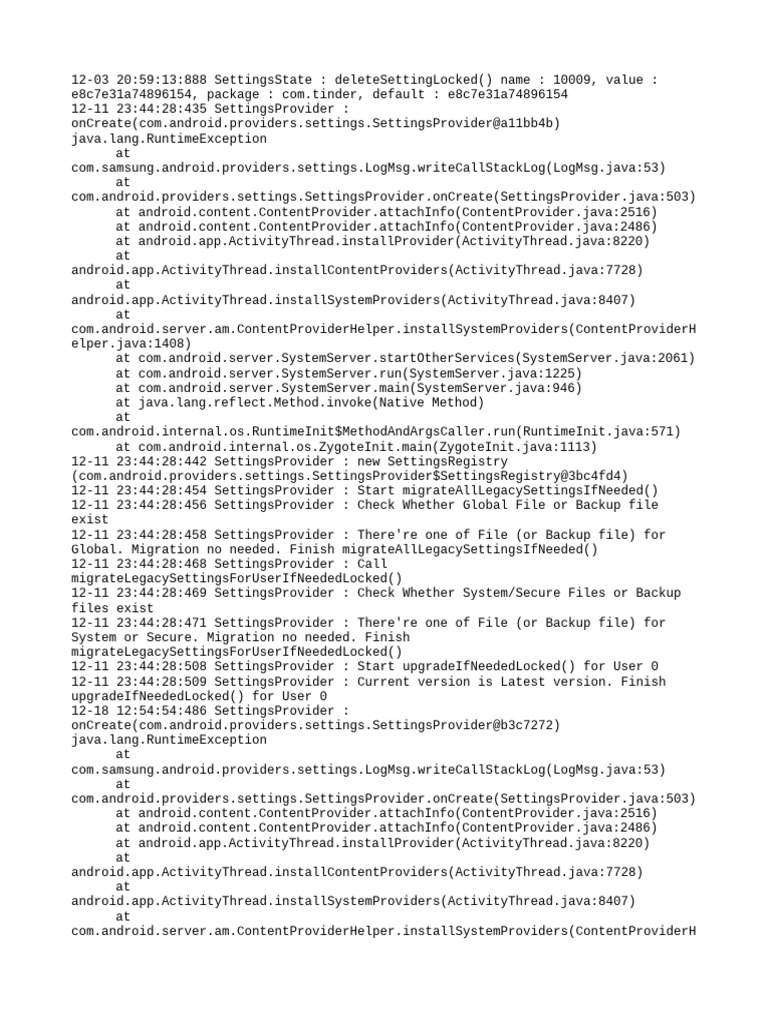Settings Provider Pdf Java Programming Language Backup 9918