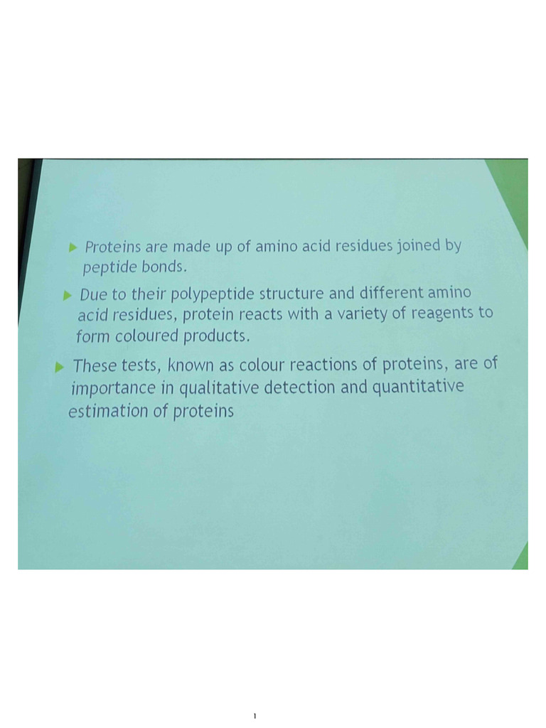 Biochem-Test For Protein | PDF