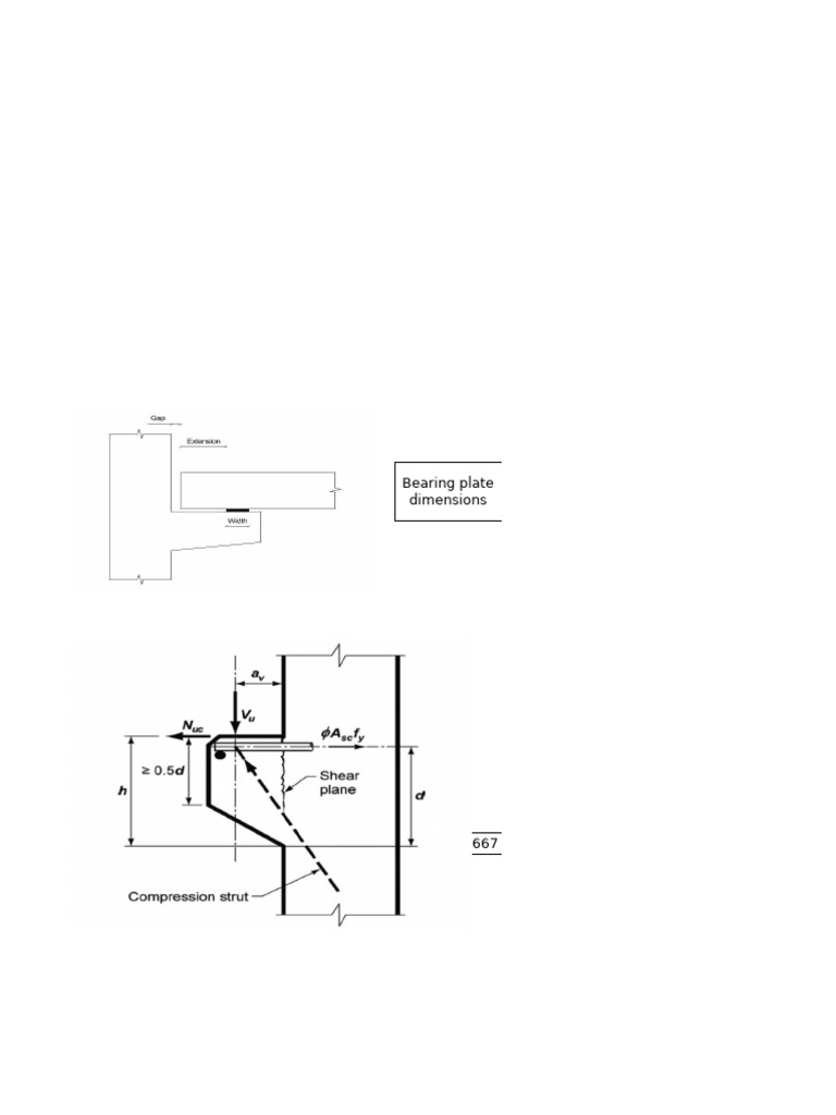 Corbel Design (ACI - Approximate Method) | PDF
