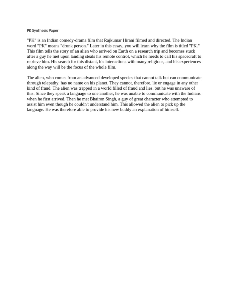 Analysis of the Film PK: Themes and Plot | PDF