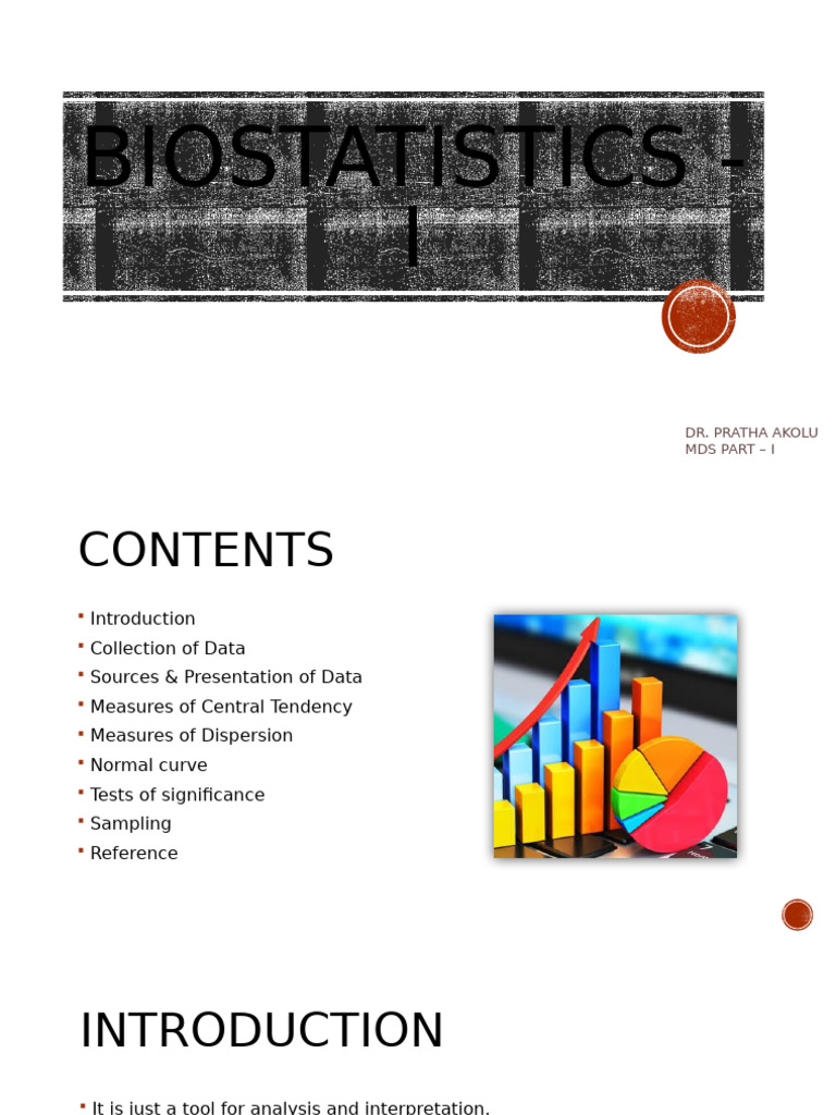 Biostatistics - i | PDF | Sampling (Statistics) | Standard Deviation