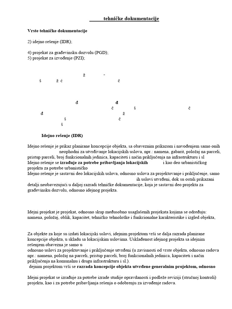 Vrste Tehničke Dokumentacije | PDF