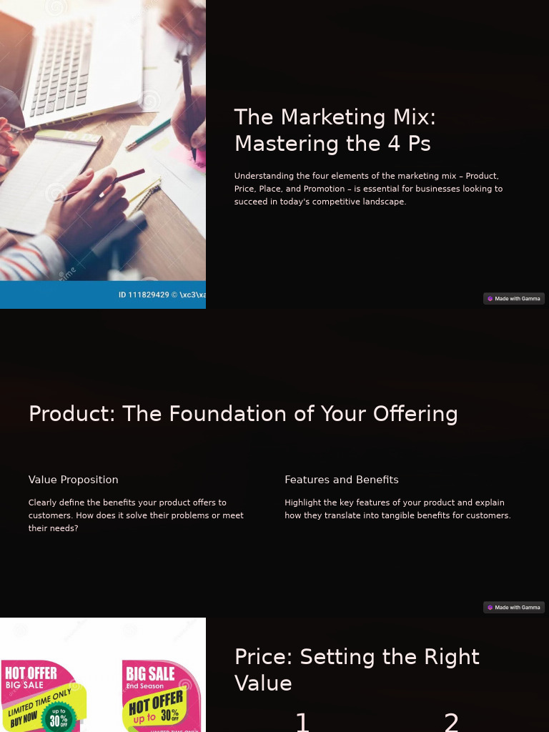 The Marketing Mix Mastering The 4 Ps | PDF | Marketing | Pricing
