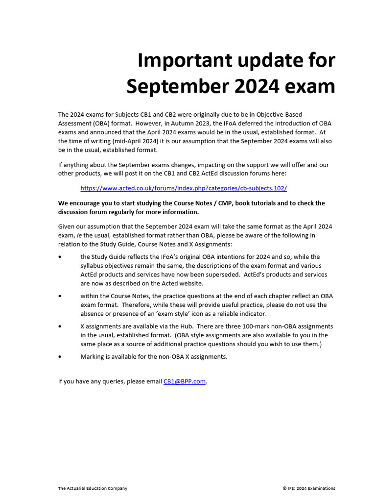 CB1 Study Guide 2024 | PDF | Risk | Stocks