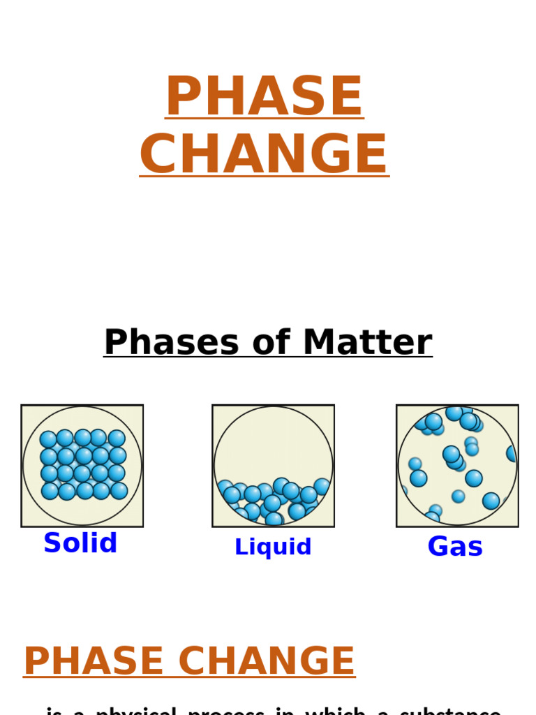 Phase Change | PDF | Phase (Matter) | Freezing