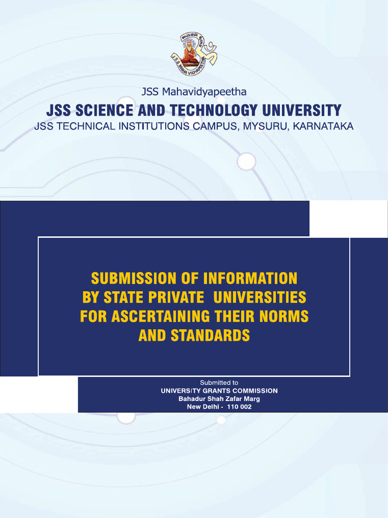 JSS STU UGC Report - 2018 | PDF | Curriculum | Doctor Of Philosophy