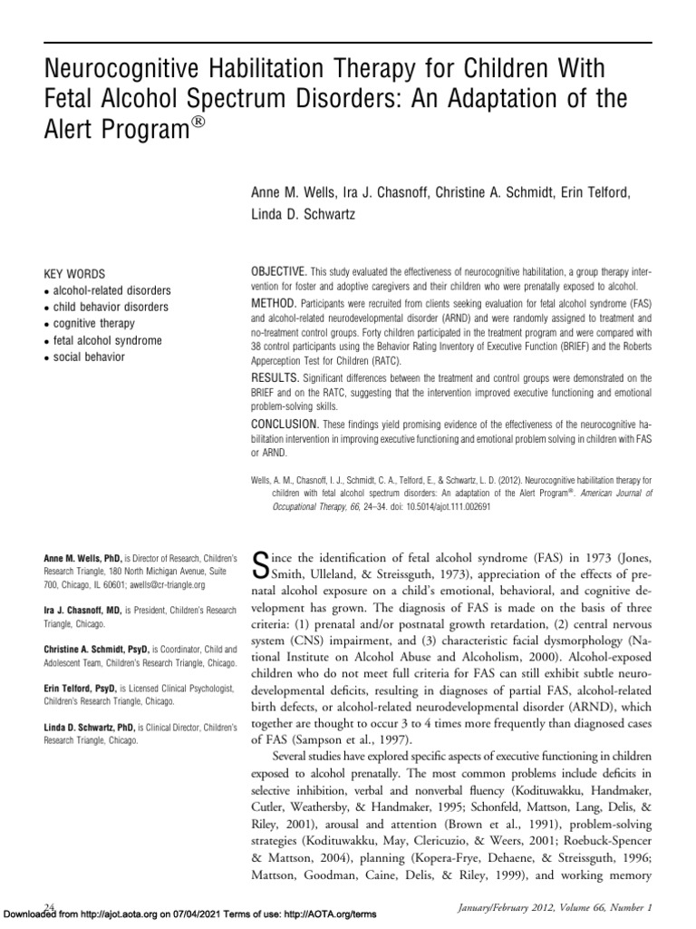 An Adaptation of The Alert Program | PDF | Wechsler Adult Intelligence ...