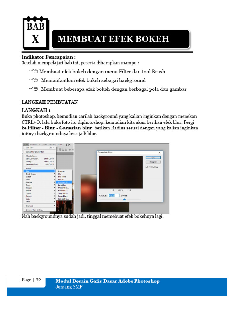 Membuat Efek Bokeh | PDF