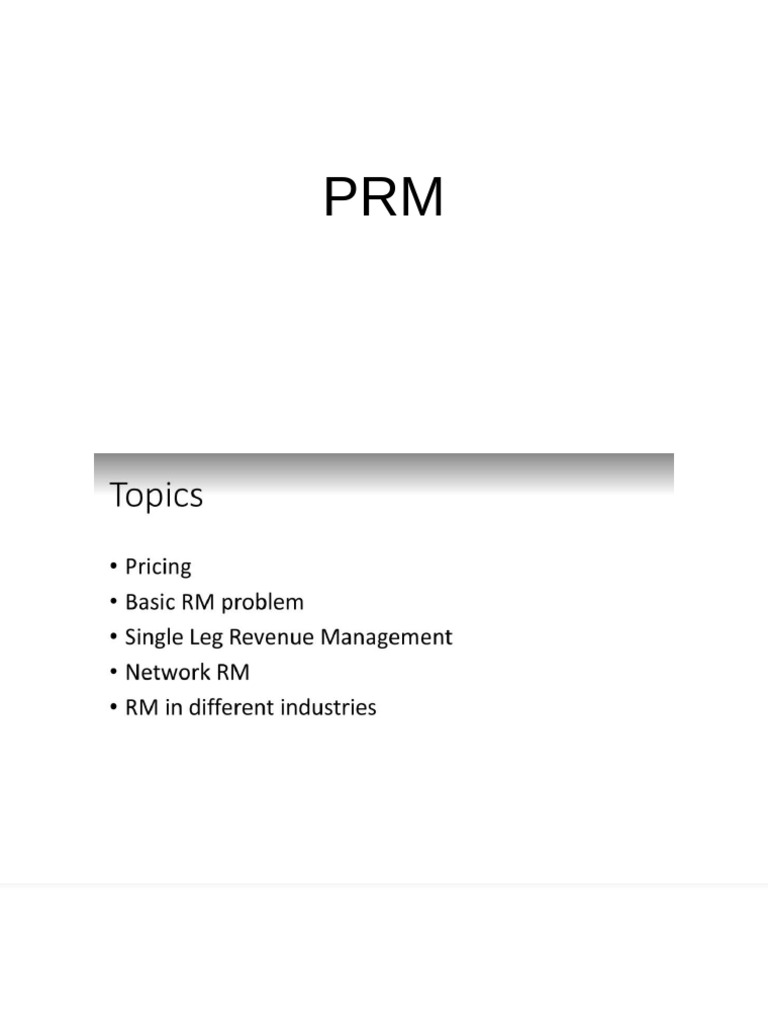 PRM Pre Quiz | PDF