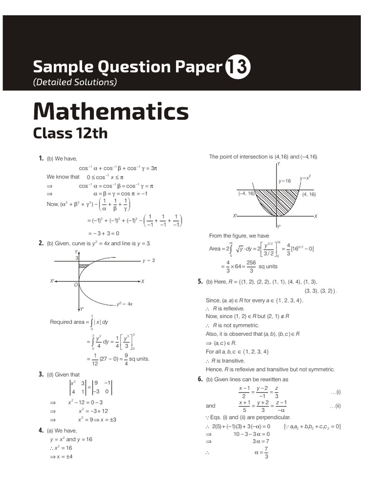 I Succeed2024Maths12thSP13 | PDF | Linear Algebra | Mathematical Objects