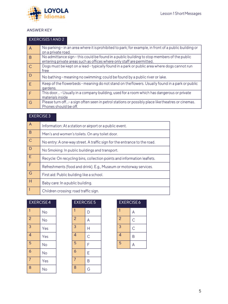LS Lesson 1 Answers | PDF