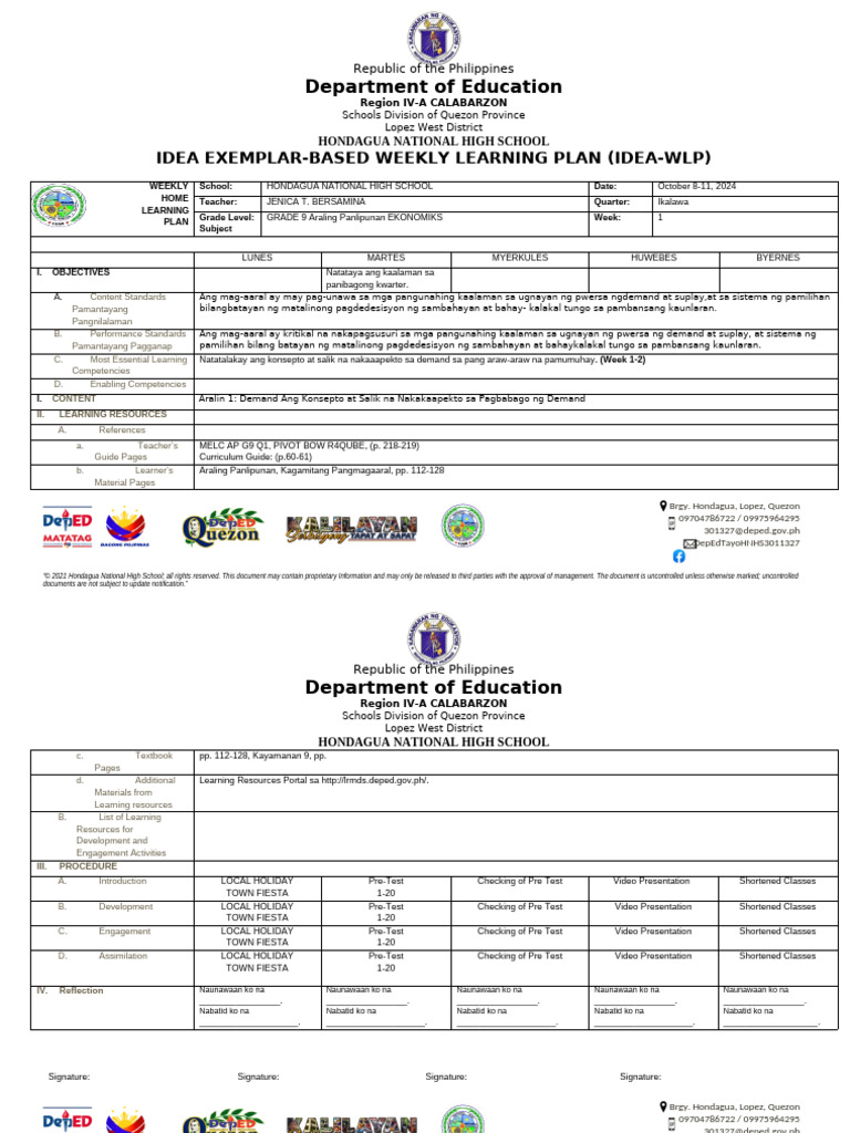 wlp q2wk1 | PDF | Learning