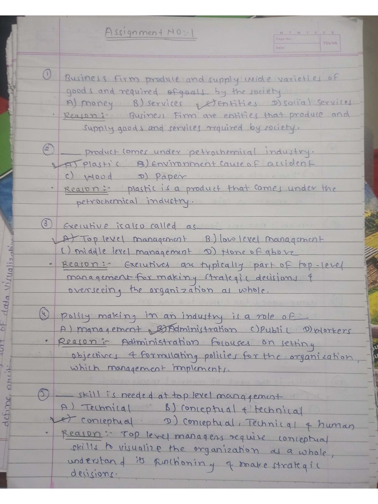 MAN... Assignment 1 | PDF