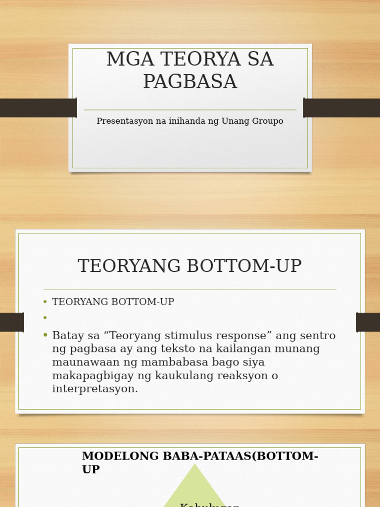 Teorya Sa Pagbasa | PDF