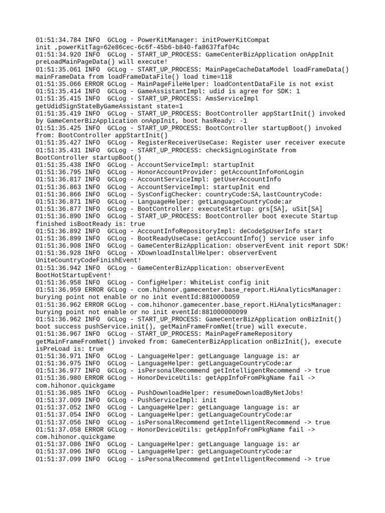GameCenter Startup Log Analysis | PDF | World Wide Web Consortium Standards | Software Engineering