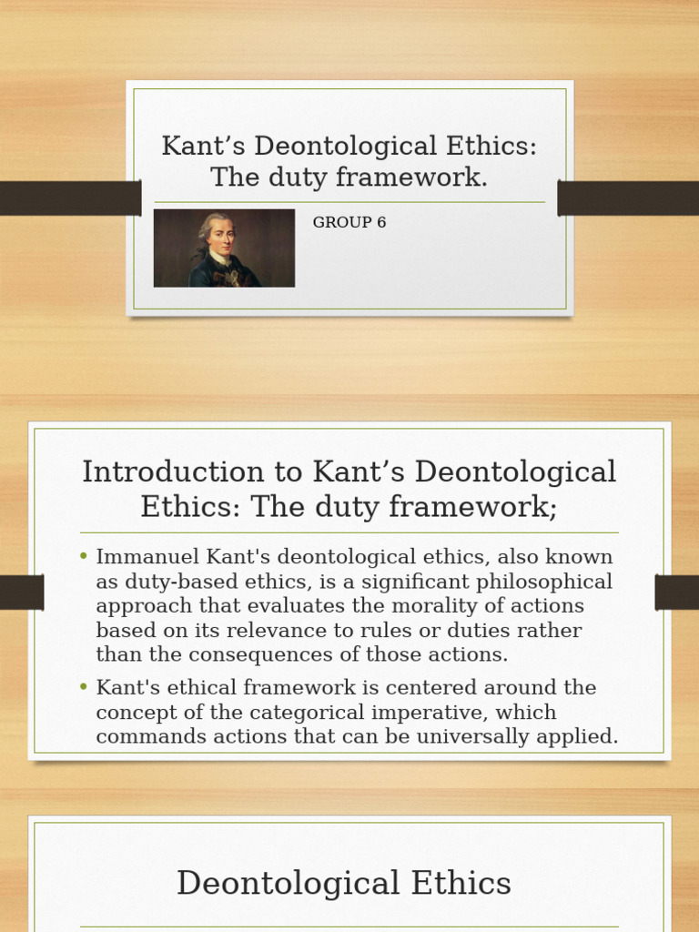 Kants Deontological Ethics | PDF | Immanuel Kant | Morality