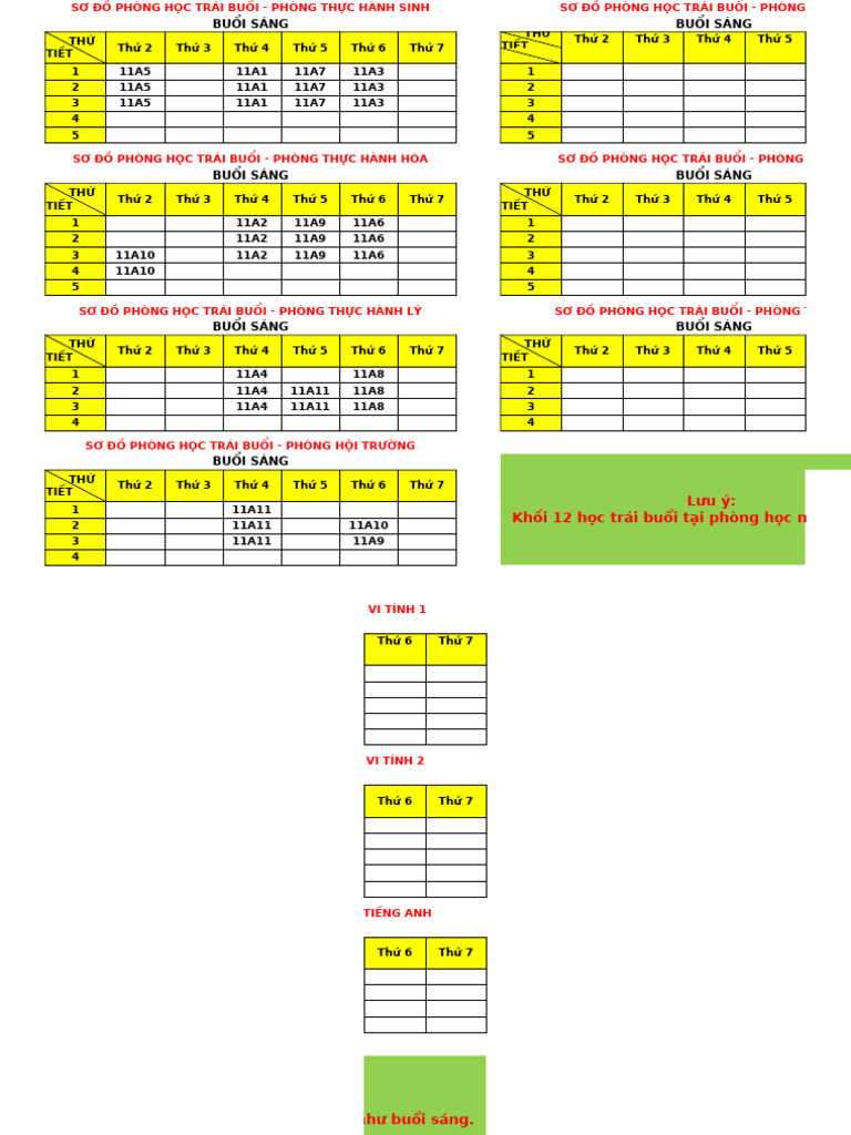 So Do Phong Hoc Trai Buoi (14-10) | PDF