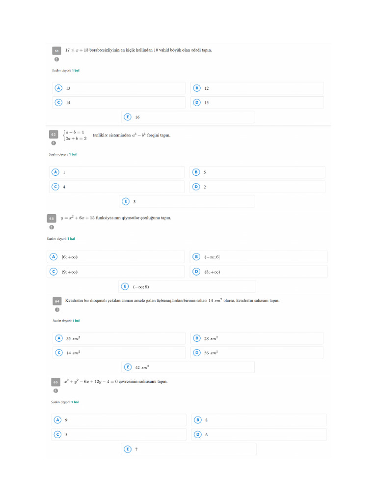 SINAQ-3 9-Cu Sinif | PDF