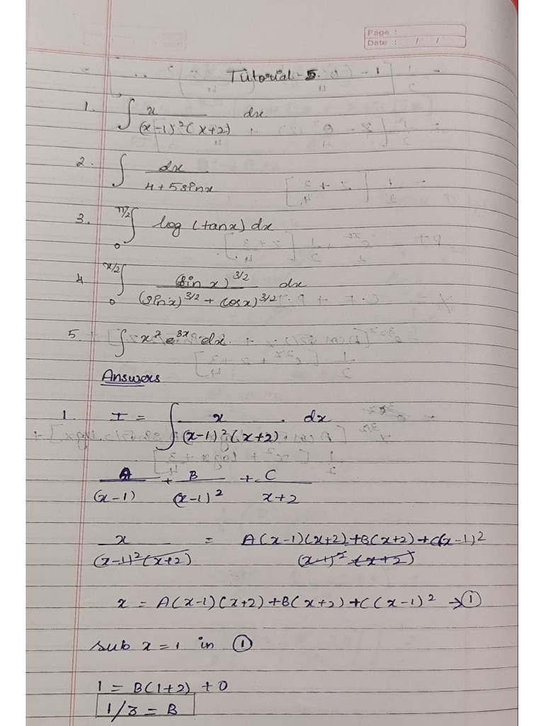 Maths Tutorial 5 | PDF