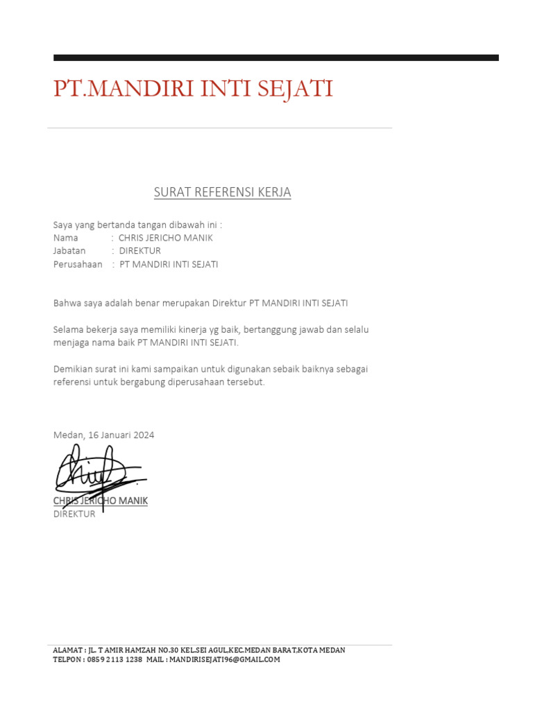 PT - Mandiri Inti Sejatikop Surat | PDF