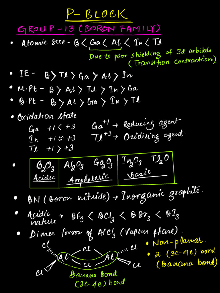 Block Chemistry (D and F) Short Notes | PDF