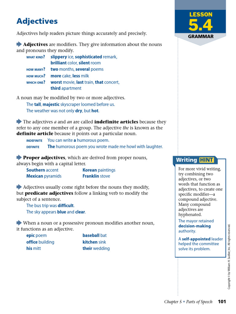 Ebk ch5 l5-4 070924 | PDF | Adjective | Noun