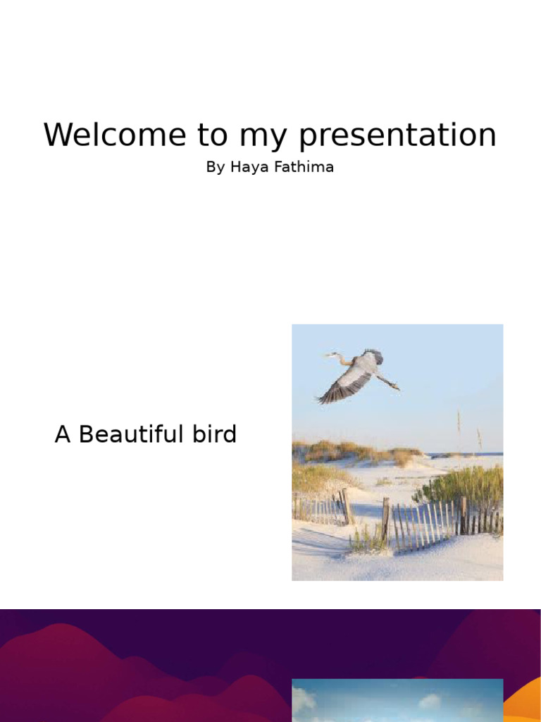 Welcome To My Presentation: by Haya Fathima | PDF