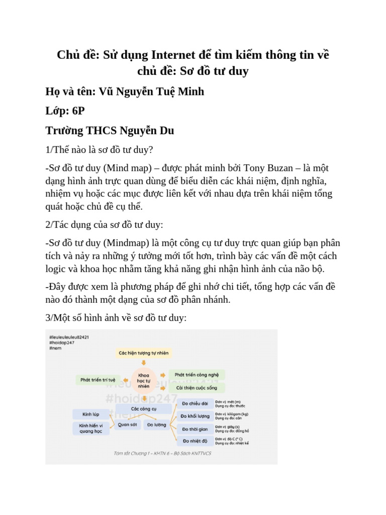 S D NG Internet Sơ Đ Tư Duy | PDF