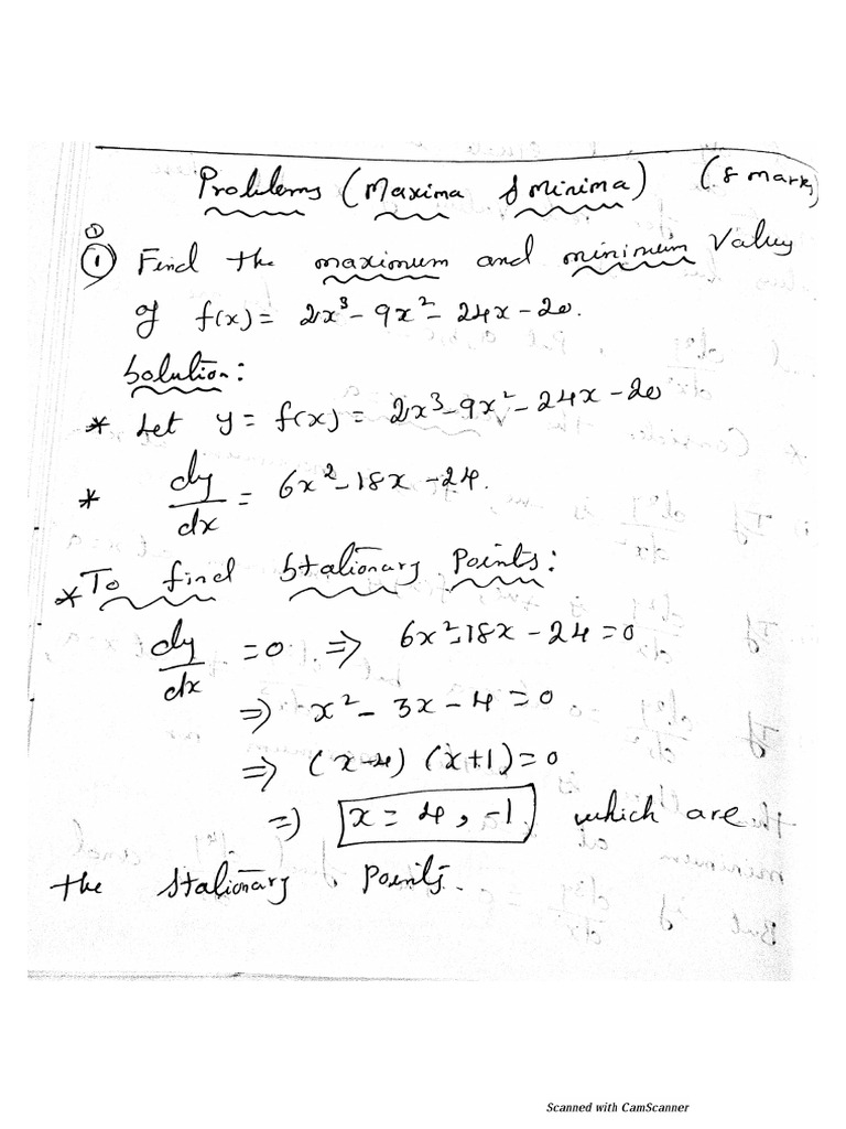 Maximum and Minimum | PDF