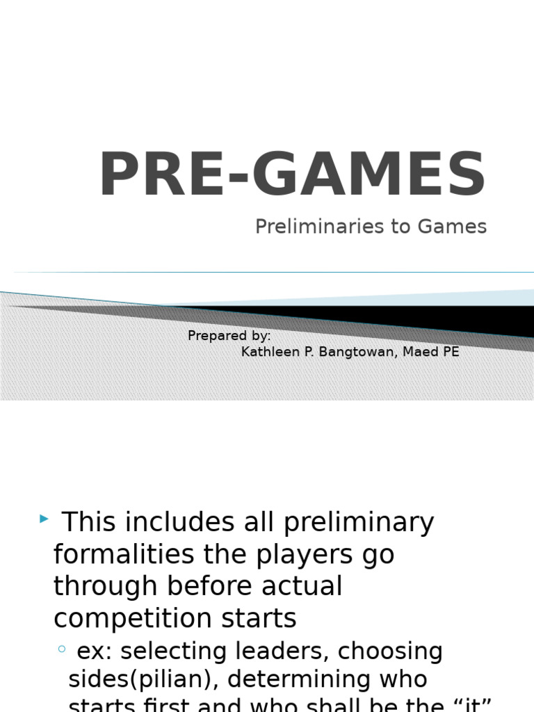 PRE-GAMES | PDF