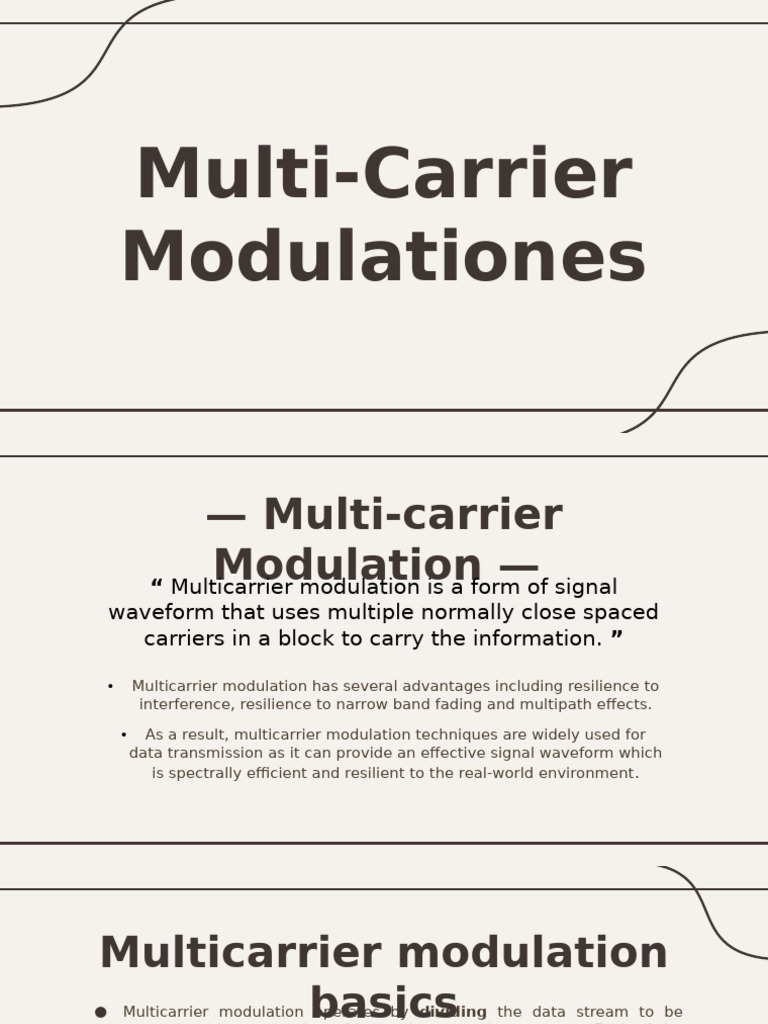 Multi Carrier Modulationes Pdf Orthogonal Frequency Division