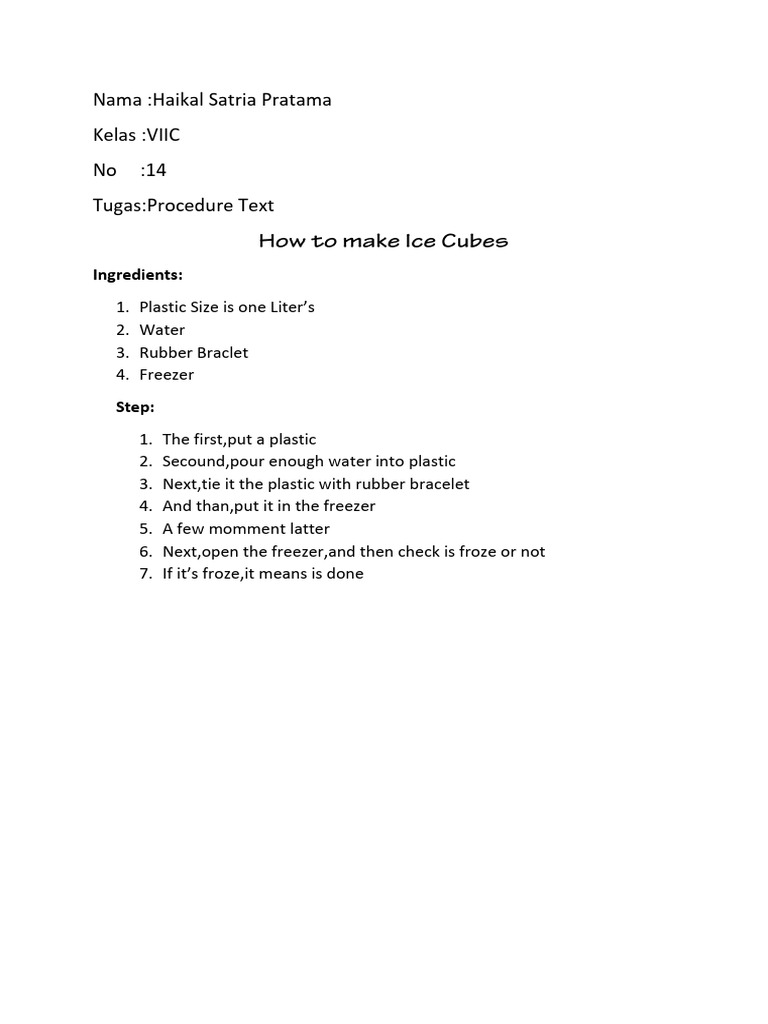 Tugas Bhs - Inggris Procedure | PDF