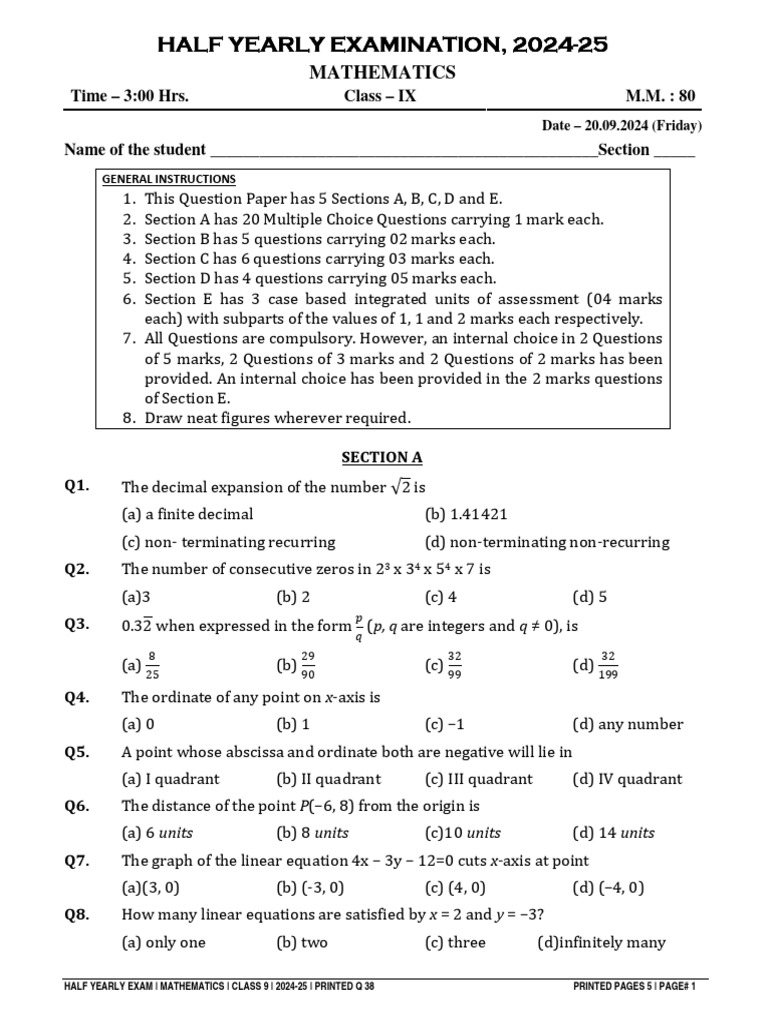 9-maths | PDF | Triangle | Square Root