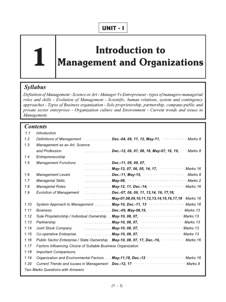 Notes - Principles of Management | PDF | Industrial And Organizational ...