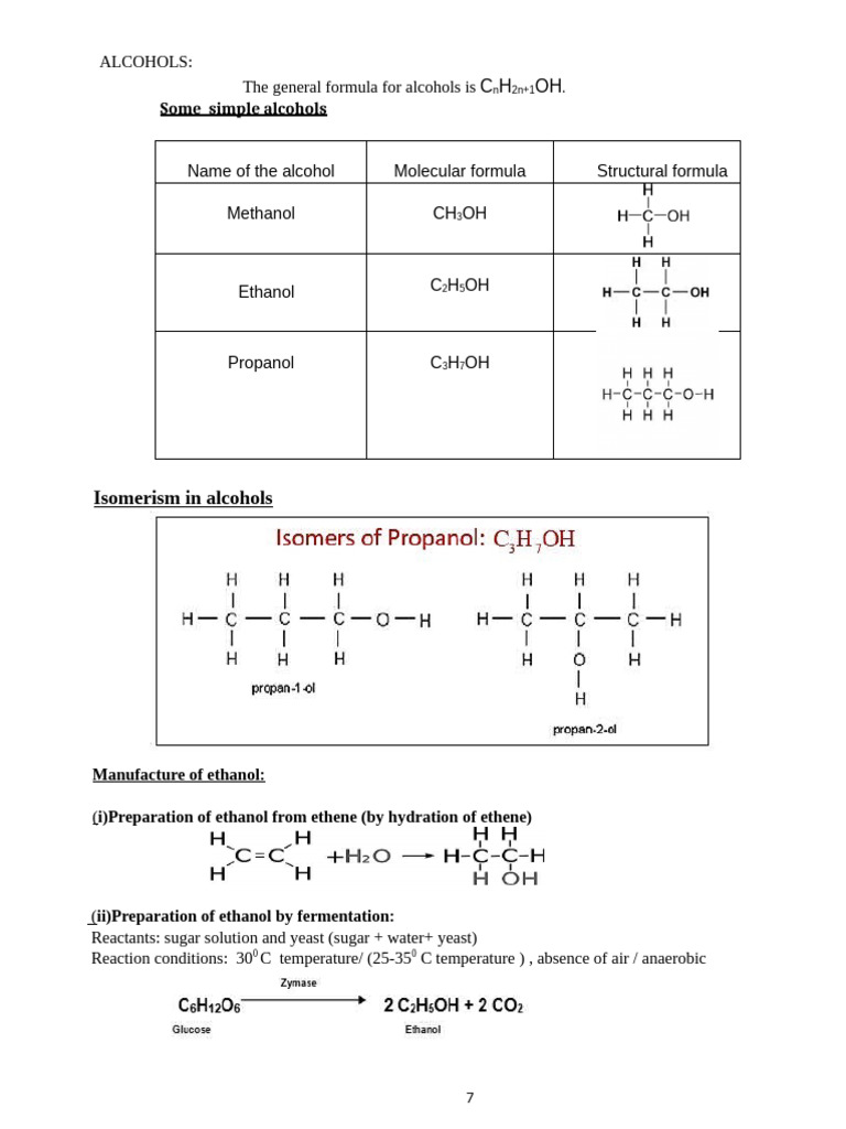 Alcohols, Carboxylic Acids, and Esters Overview | PDF | Ethanol | Ester