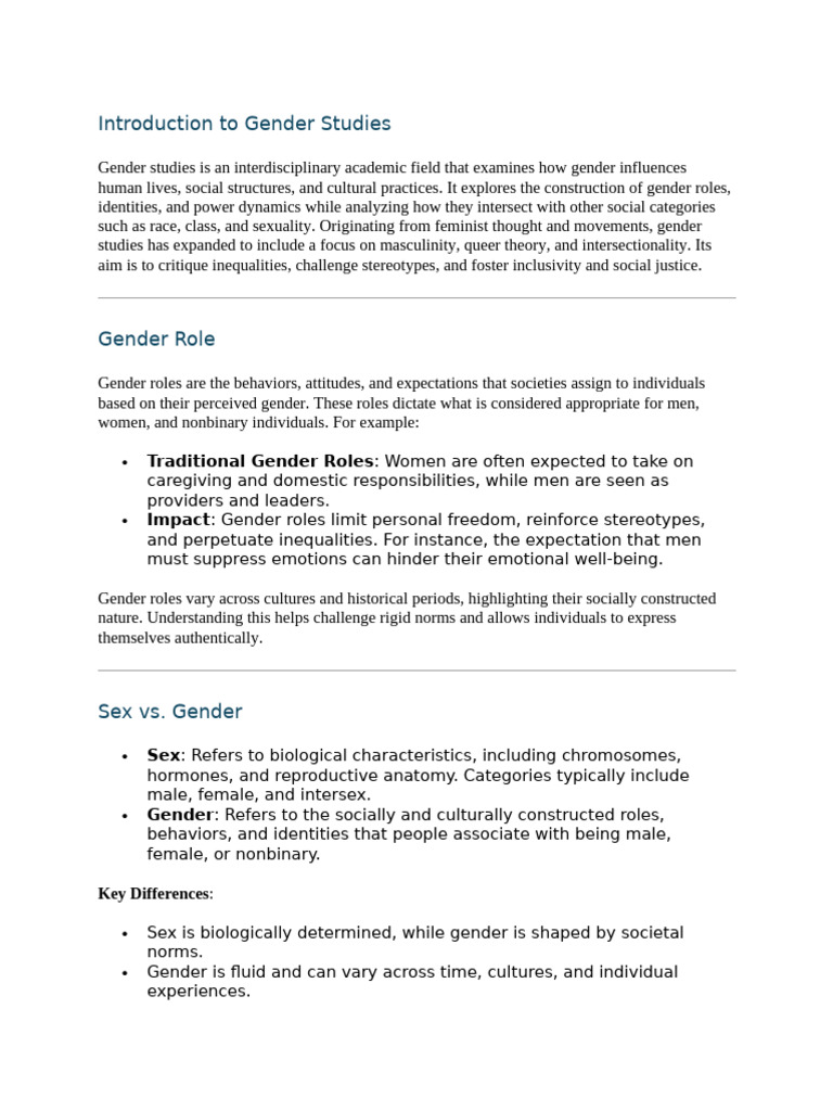 Gender Studies | PDF | Feminism | Gender Studies