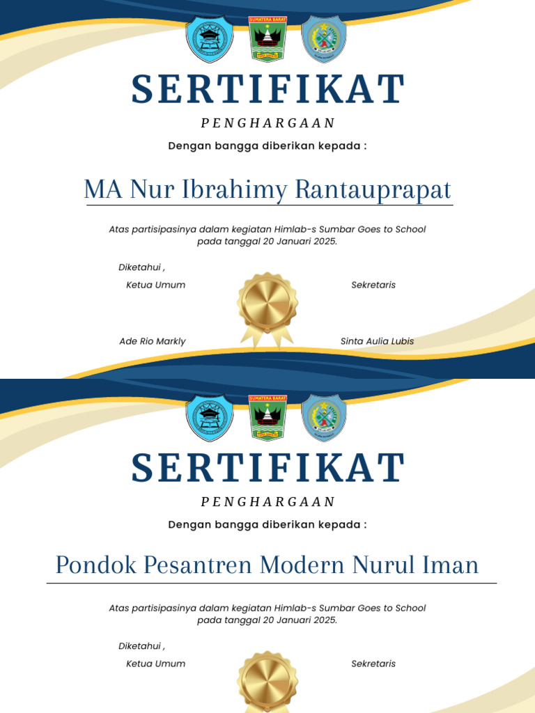 Sertifikat PDF | PDF