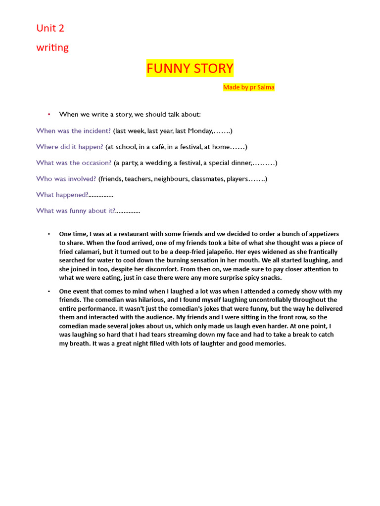 Unit 2 Writing | PDF