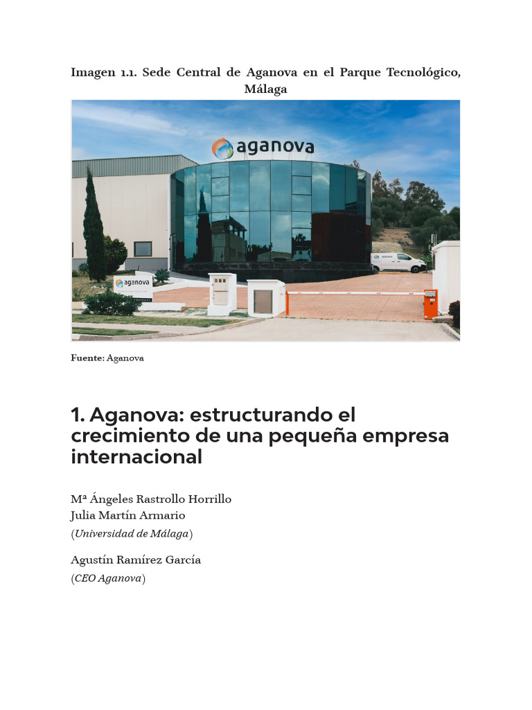 Caso Aganova Del LIBRO CASOS Nuevos Casos de 2024 | PDF | Business ...