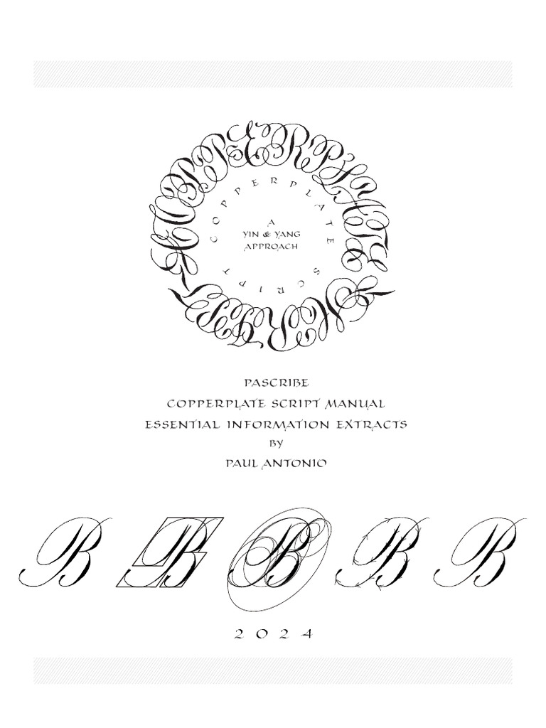 PAScribe - A4 - Copperplate Script Manual - Essential Information ...