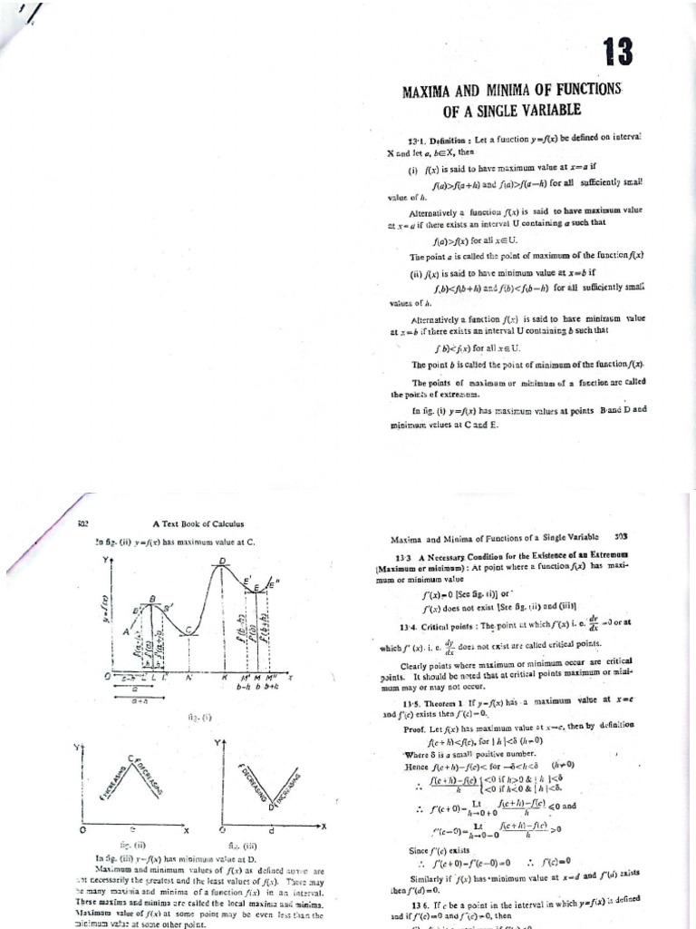 Maxima & Minima | PDF