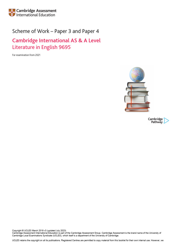 9695 Scheme of Work Paper 3 and Paper 4 (For Examination From 2021 ...