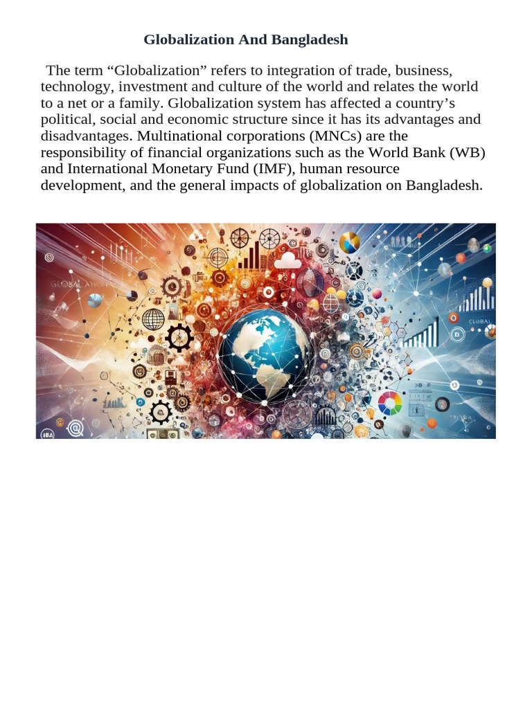 Globalization And Bangladesh [Autosaved] | PDF | Multinational Corporation | Globalization