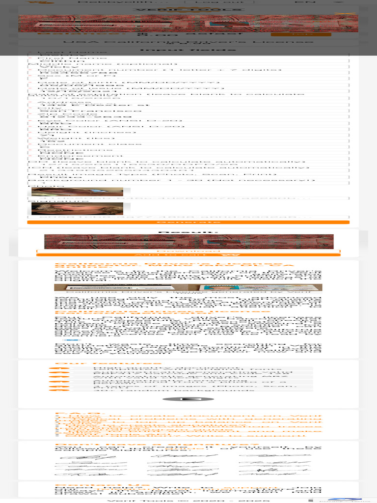 California Driver's License Generator | PDF | Barcode | Image Scanner