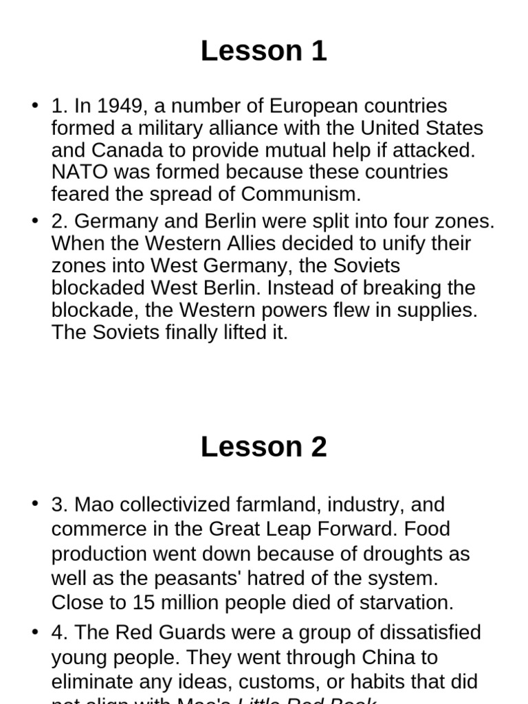 Chapter 18 WW2 Review | PDF | Communism | Containment