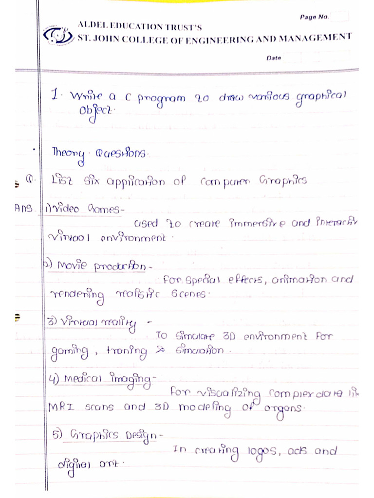 CGR Practical 1-9 | PDF