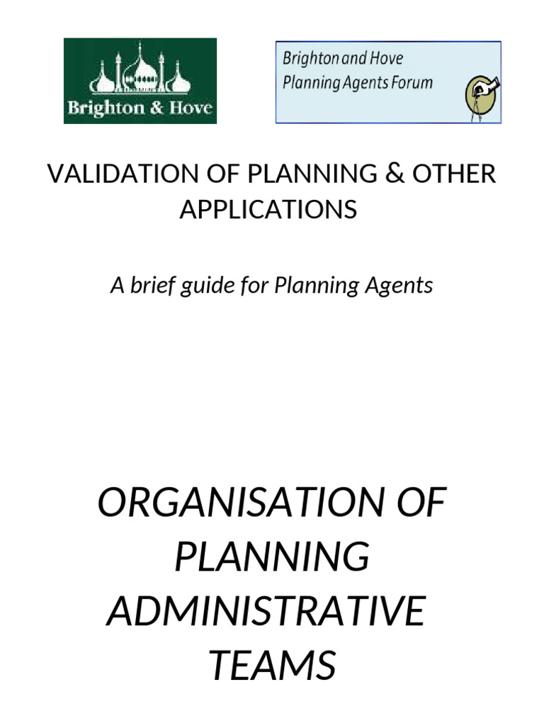 VALIDATION OF PLANNING APPLICATIONS Compatible | PDF