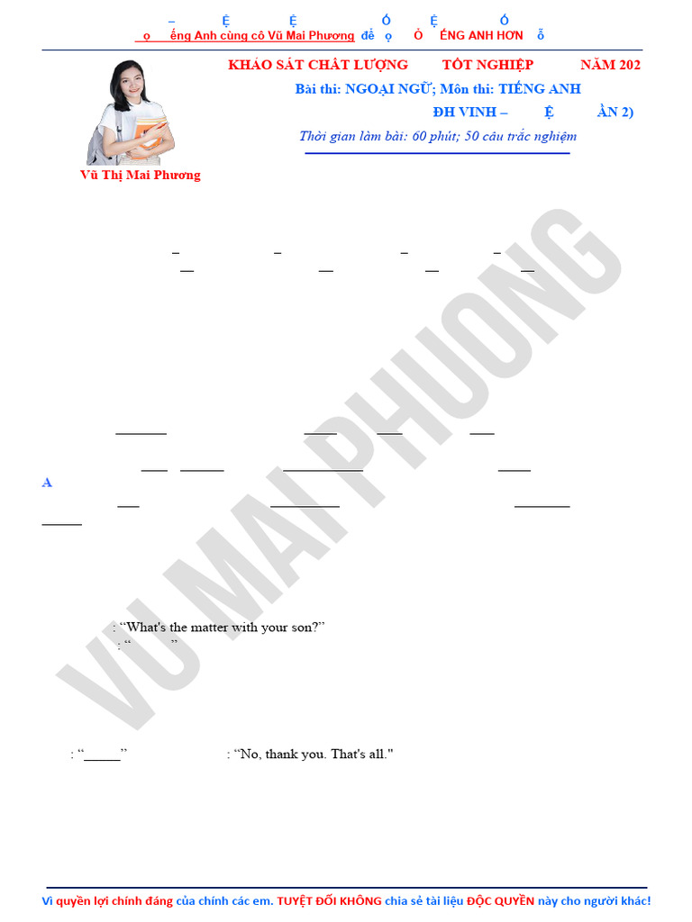 Dethikhaosatchatluongthithptquocgia2022 Thptchuyendaihocvinh Ngheanlan2 ...