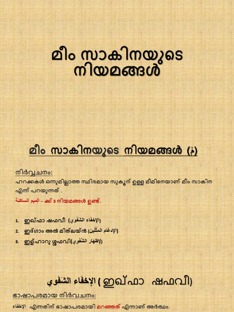 Rules of Meem Sakin (pr1) | PDF