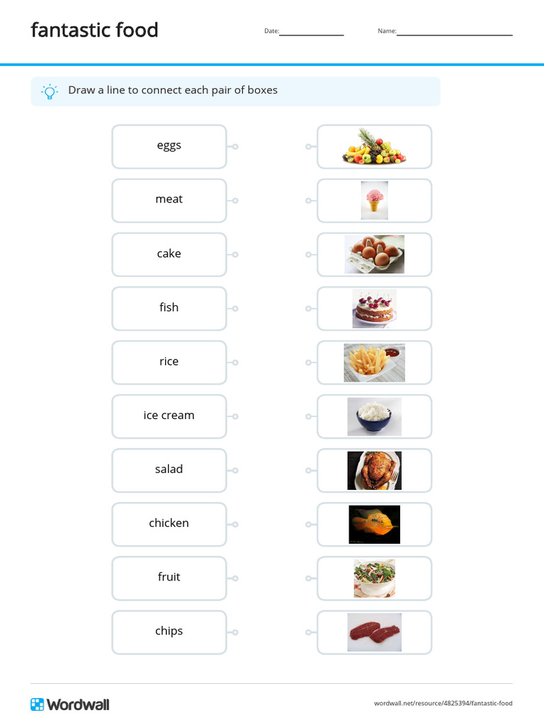 Fantastic Food Match Up | PDF